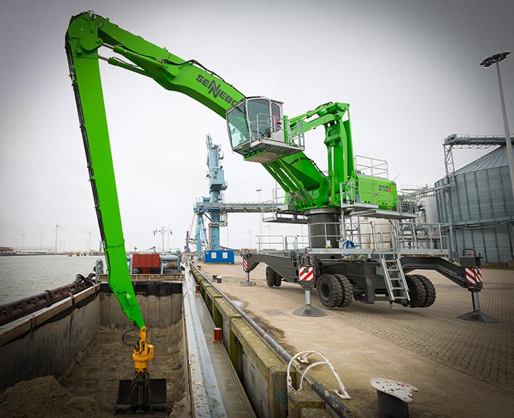 Sennebogen 870E Hybrid MOBILE Port Handlers - Molson Green