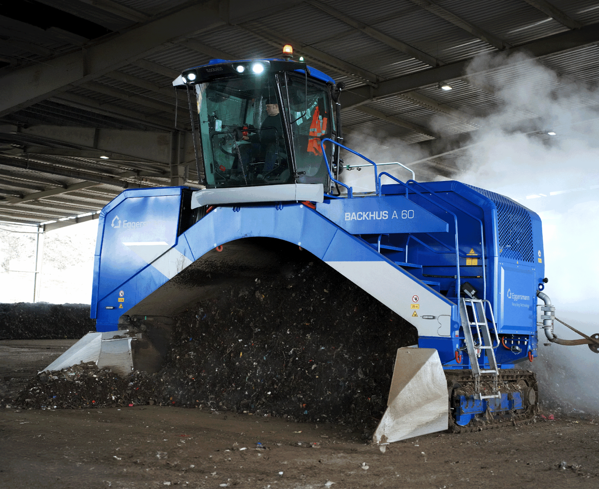 Eggersmann Windrow Turner: Backhus A 60 / A 65 for Compost